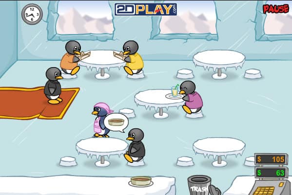 Pinguin Restaurant - Gratis Online Spel | FunnyGames