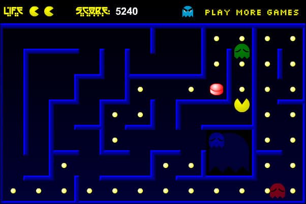 Pacman Advanced - Gratis Online Spel | FunnyGames